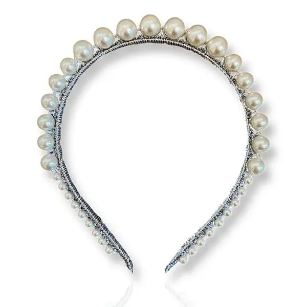 PINAR OZEVLAT Orchid Headband - Silver