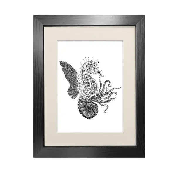 EMILY CARTER Ammonautilae Fine Art Print A3 - Black