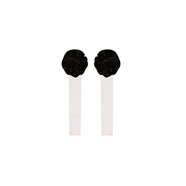 NUR KARAATA Windsor Black Gloves - White