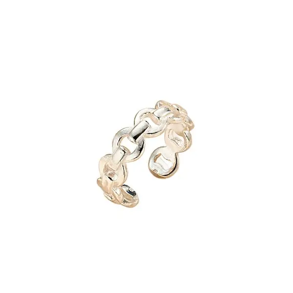 POSH TOTTY DESIGNS Curb Link Open Ring - Silver