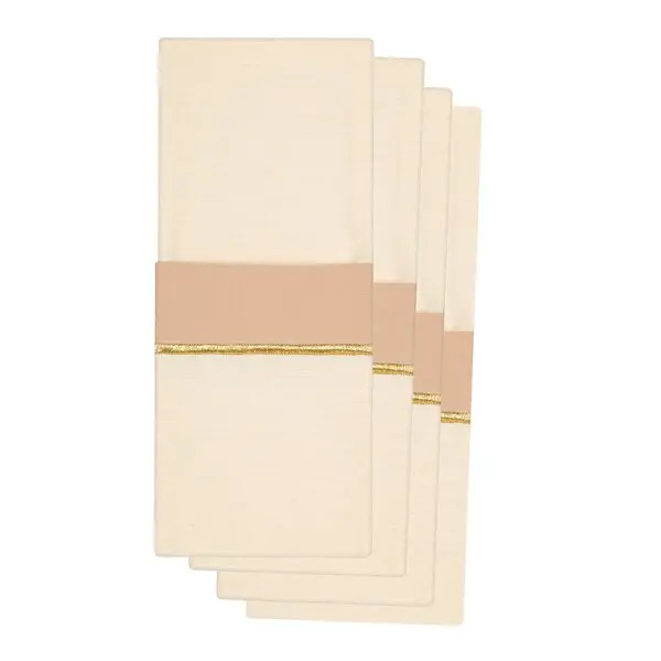 ROUMÉLIE ORIENTALE Pure Harmony Cutlery Pouch Set Of Four - Beige