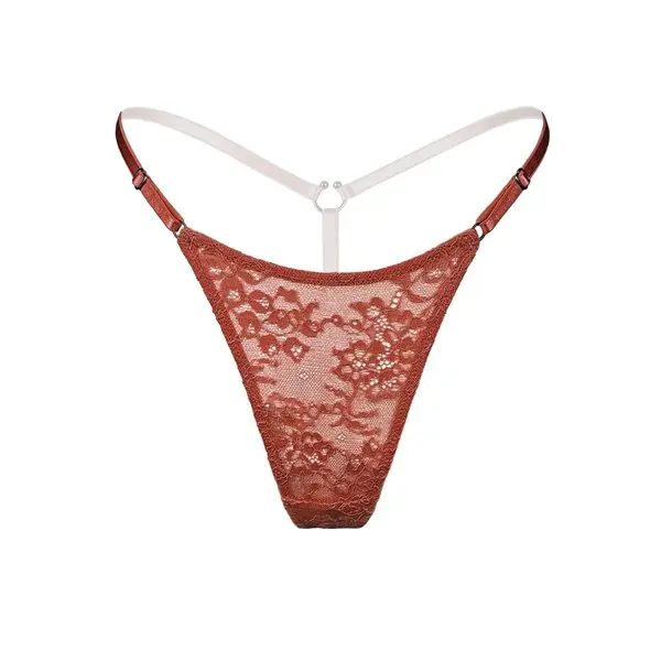 MONIQUE MORIN LINGERIE Rush Adjustable Thong Sugar - Brown