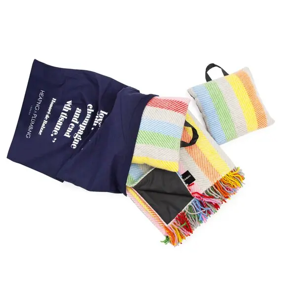 HEATING & PLUMBING LONDON Picnic Chill-out Set Rainbow - Blue/white