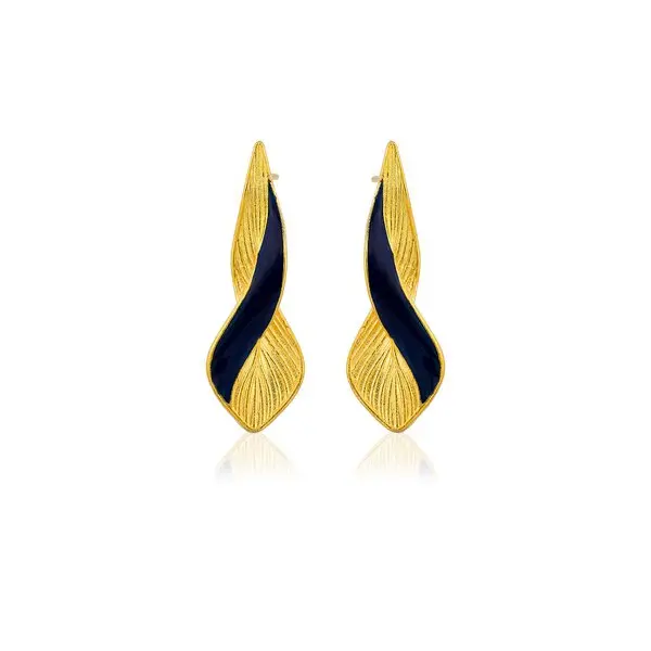 MILOU JEWELRY Navy & Gold Infinity Earrings - Blue