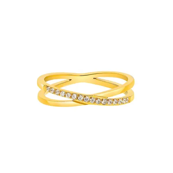 MICKEY'S GIRL Criss Cross Waterproof Ring - Gold