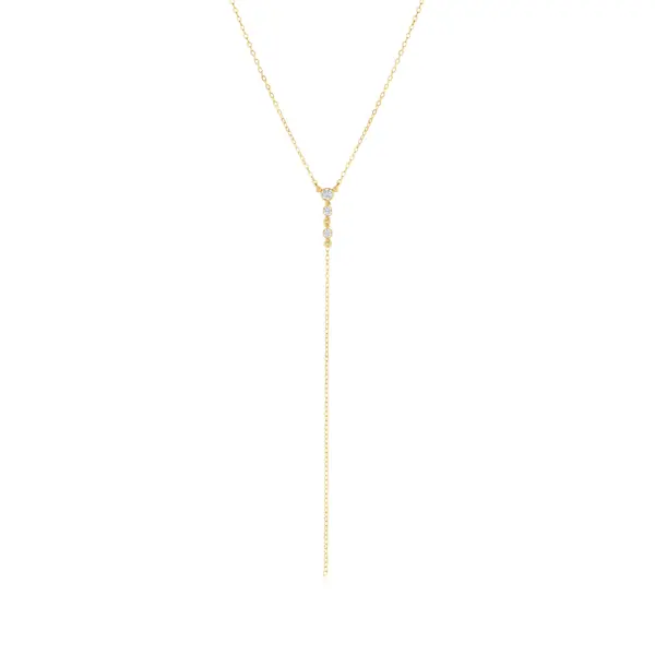 SET & STONES Miley Lariat Necklace - Gold