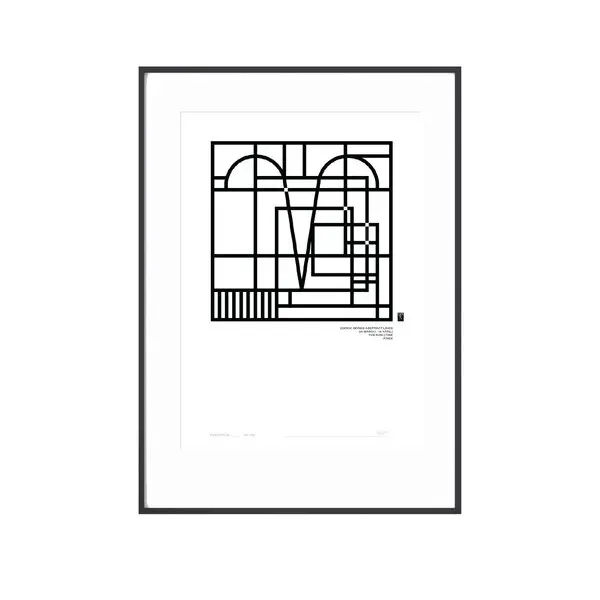 Curiosity Snug Zodiac Series Abstract Lines Aries Print - Black
