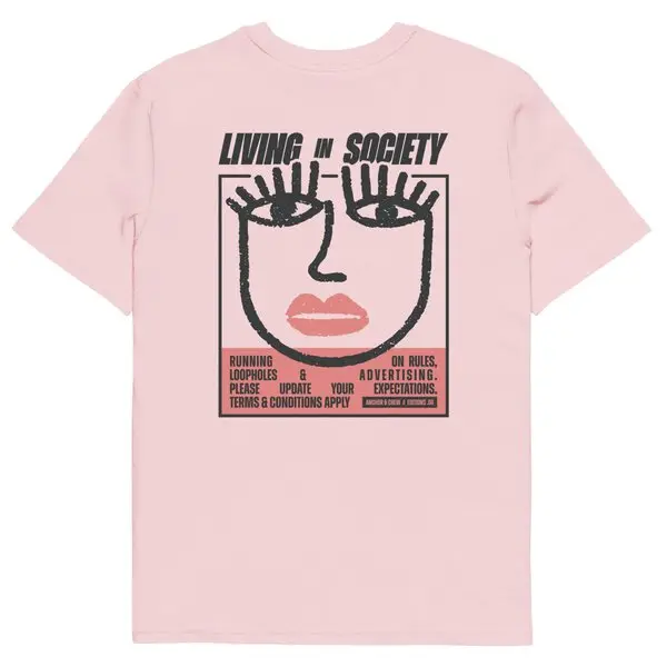 ANCHOR & CREW Cotton Six Living In Society Editions Organic Cotton T-shirt - Pink