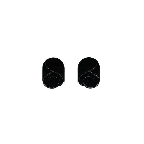 GISSA BICALHO Handmade Acrylic Earring Rosebud M - Black