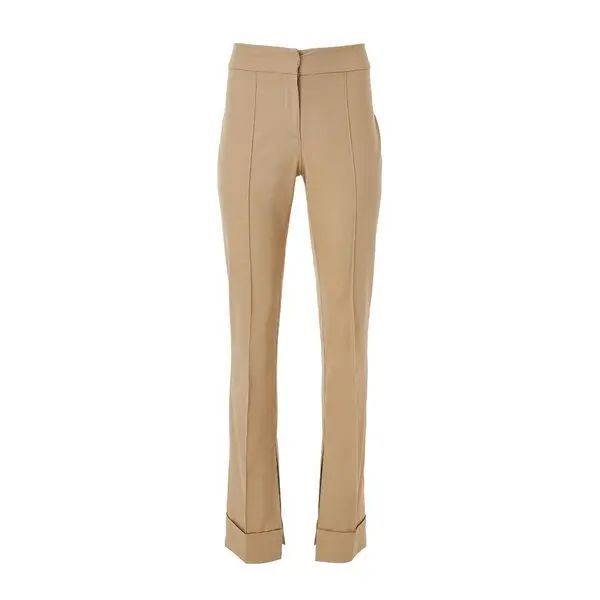 LITA COUTURE High Rise Trousers In Beige - Brown