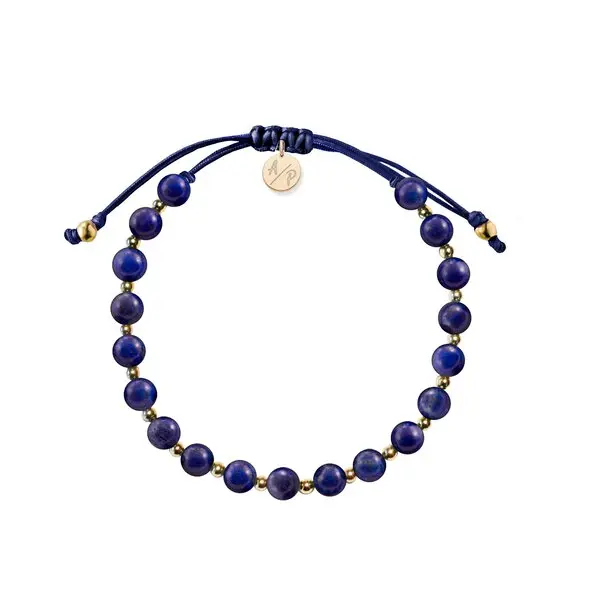 ADRIANA PAPPAS DESIGNS Lapis Bracelet Gold Filled - Yellow