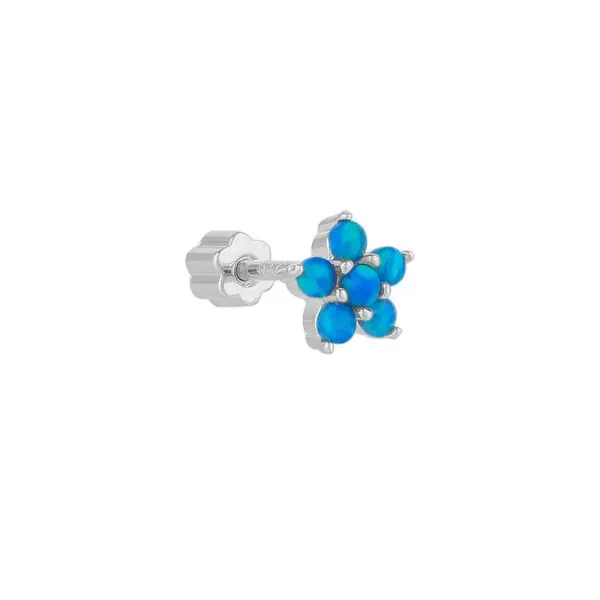 SPERO LONDON Blue Opal Star Sterling Piercing - Silver
