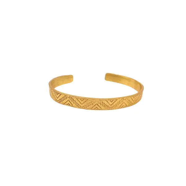 LES REINES Trianglace Cuff Bracelet 24k Plated - Gold