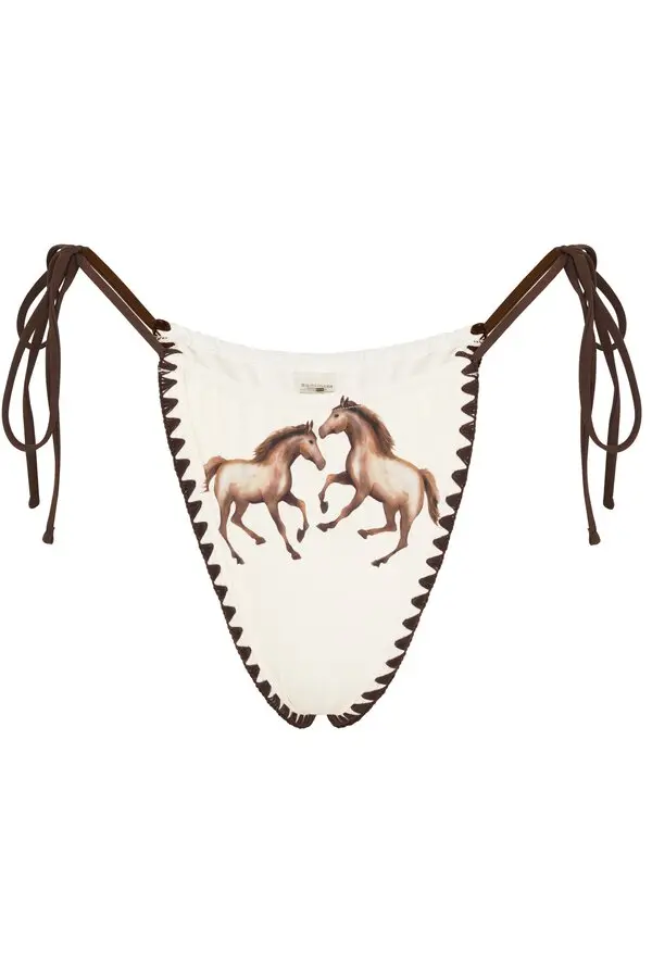WILD LOVERS LONDON Howdy Bikini Bottoms - White