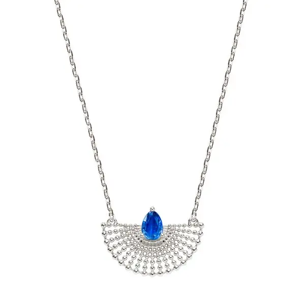 CHARLOTTE'S WEB JEWELLERY Silver / Blue Surya Silver Necklace Kyanite - Silver/blue