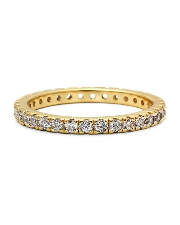 CRYSTALS AND CO Diamond Eternity Ring - Gray/yellow