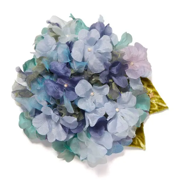 HELENA SIMON The Hydrangea Floral Brooch - Blue