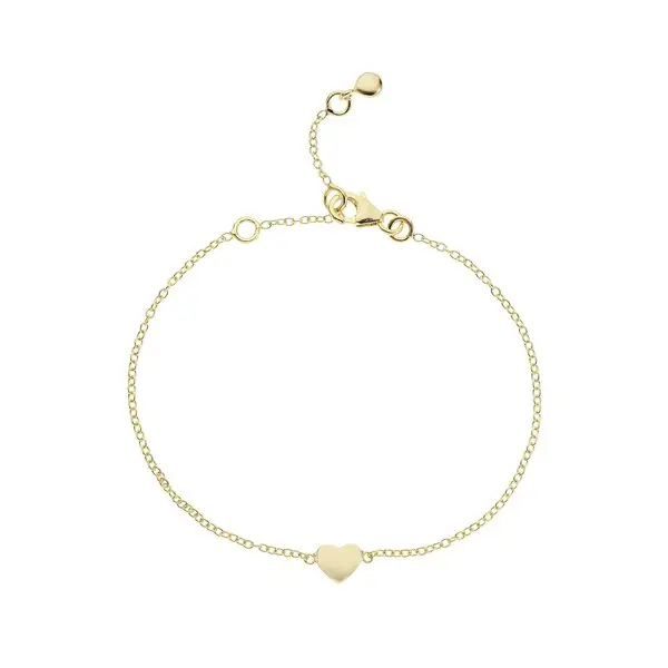 AUREE JEWELLERY Verona Vermeil Full Heart Bracelet - Gold