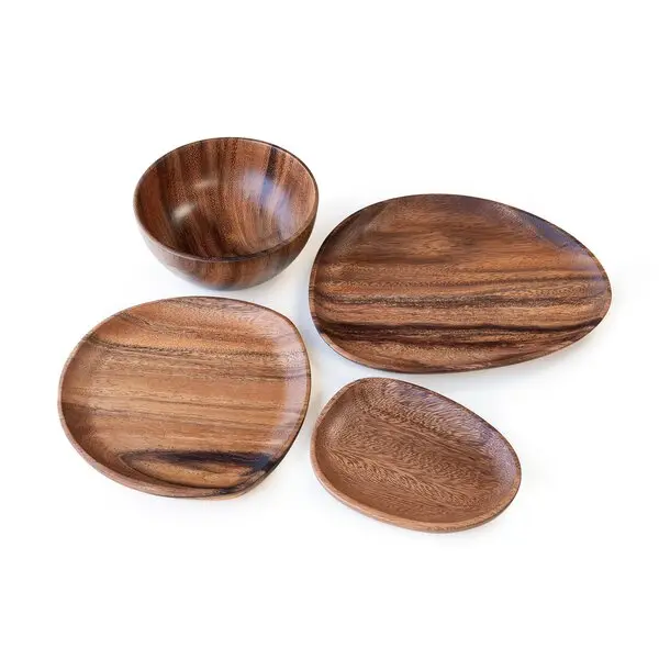 OHOM Forēe Wooden Dinnerware - Brown
