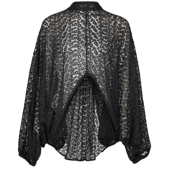 LIONESS BY TF Ebony Luxe Lacy Short Tunic - Black