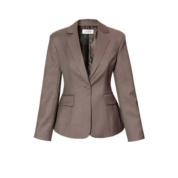 AGGI BY HALEWSKI Bonnie Melange Hourglass Shaped Blazer - Brown
