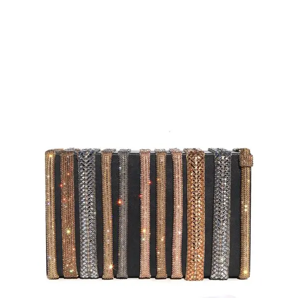 SIMITRI Gold / Black / Silver Etoile Clutch - Gold/black/silver