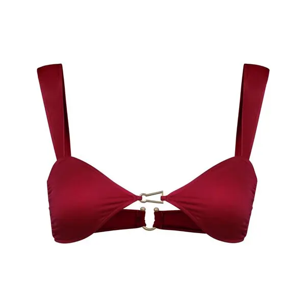 BIANCA RESORTWEAR Lola Bikini Top In Cherry - Red