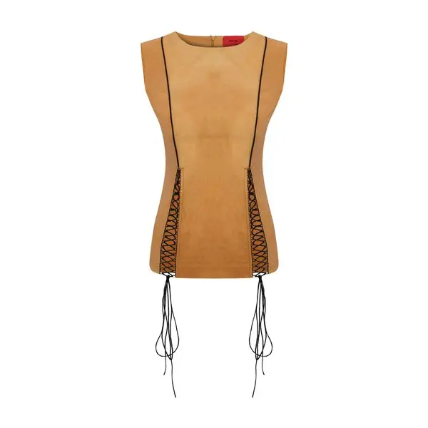 PCFG Cotton Top With Slit Detail - Orange
