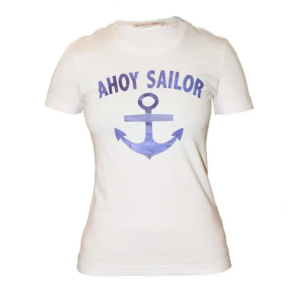LOVE AND NOSTALGIA Margot Tee Ahoy Sailor - White