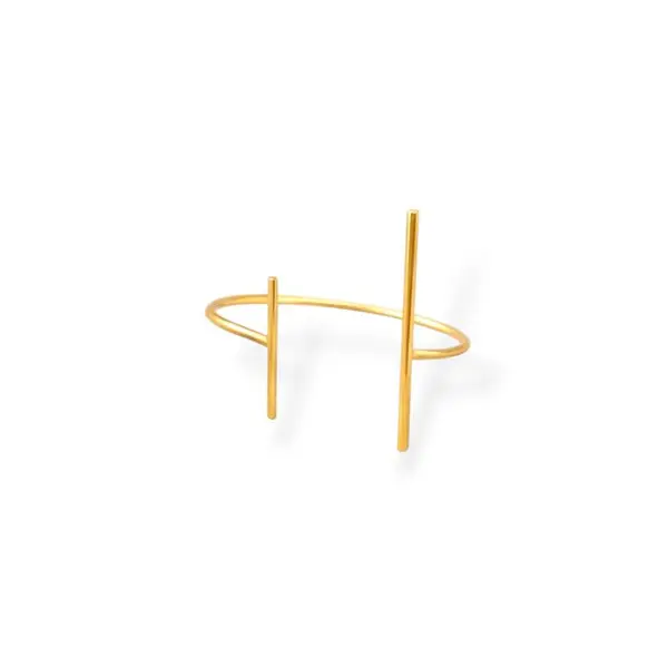 ORIAKU STUDIO Tili Bracelet Minimalist Adjustable Plated Handcrafted In Senegal West Africa - Gold
