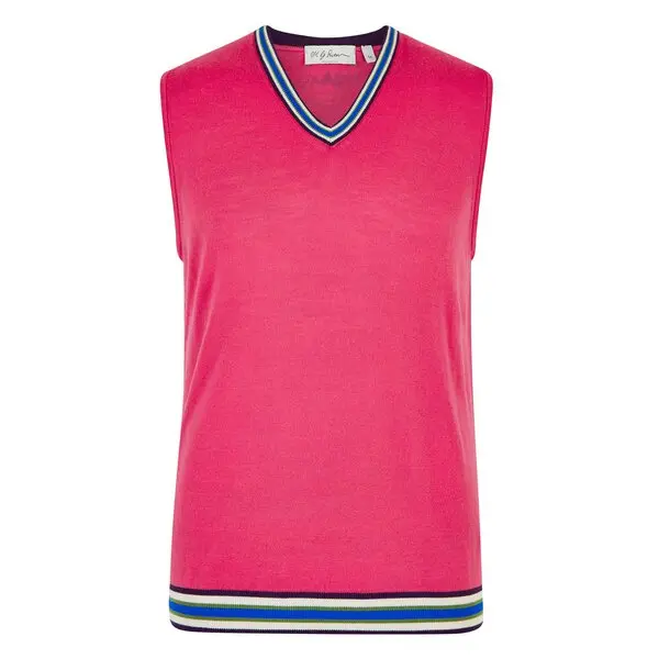 MG RIVERS Fuchsia Extrafine Merino Tank Top - Pink
