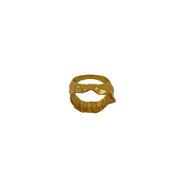 LES REINES En Crêpe 24k -plated Ring - Gold