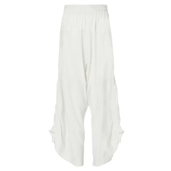 ZHENABIA Duo Salvar Boho Harem Pants - White