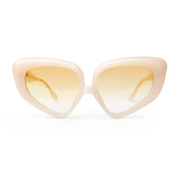 LOOP AND EGG Sunglasses L A G Two Cream - White