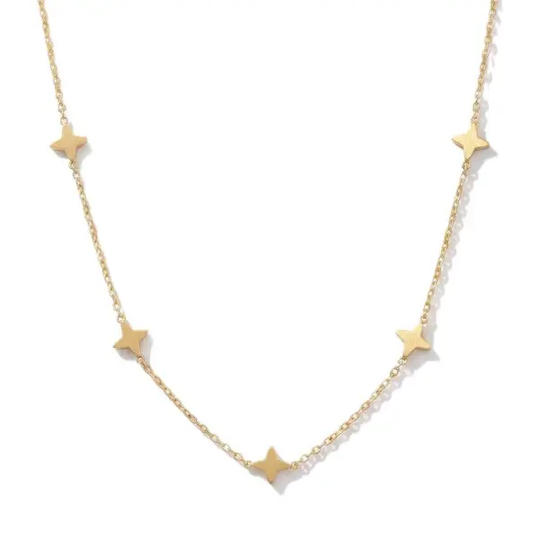 ELK & BLOOM 14k Lucky Clover Choker Necklace - Gold