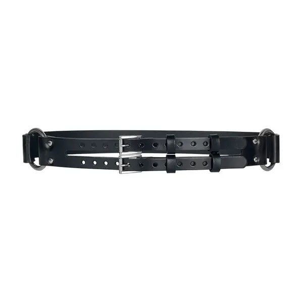 HAUTE CUIR Harness Leather Belt - Black