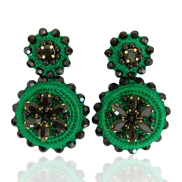 PINAR OZEVLAT Flower Drop Emerald - Green
