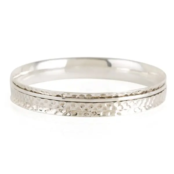 CHARLOTTE'S WEB JEWELLERY Karma Abundance Spinning Bangle - Silver