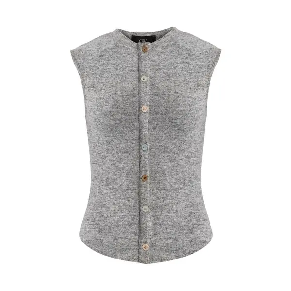 OW Rue Sleeveless Knit Vest - Grey