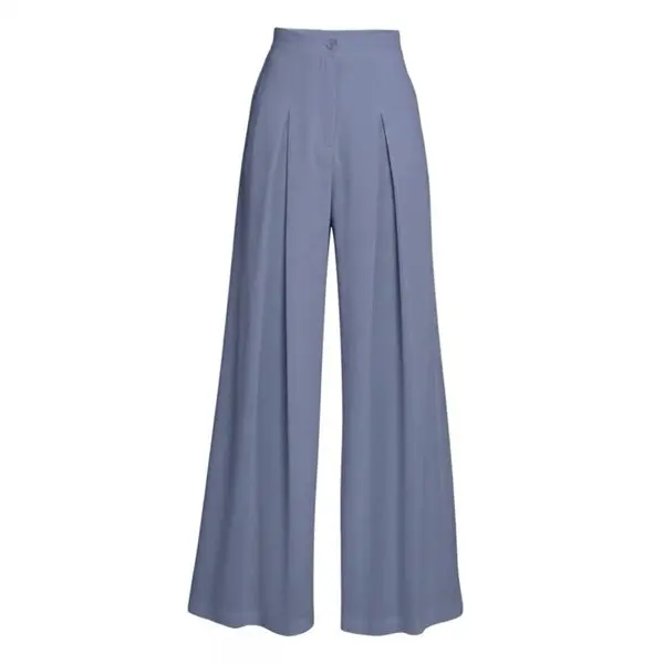 IMAATU Sande High-waisted Wide-leg Palazzo Trousers - Blue