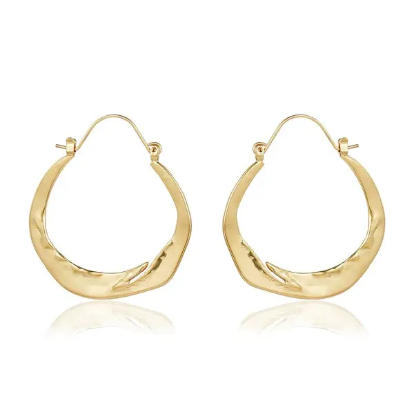 RARE MATTERS JEWELRY Curved Hoop Embrace Earrings - Gold