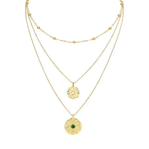 RETRO CHIC Madonna Necklaces Set - Gold
