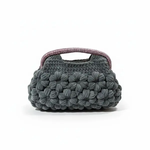 SPRINGMOONATELIER Velvet Hand-knitted Designer Bag