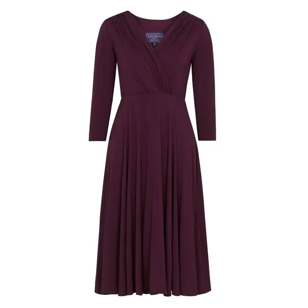 ALIE STREET LONDON Annie Dress In Claret - Red