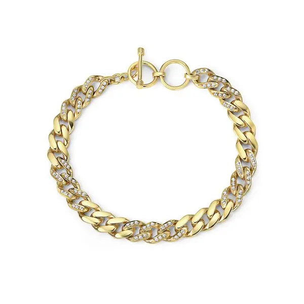 PREETI SANDHU Capri -chain Bracelet With White Sapphires - Gold