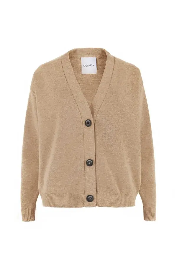 SALANIDA Neutrals Bene Merino Cardigan - Beige