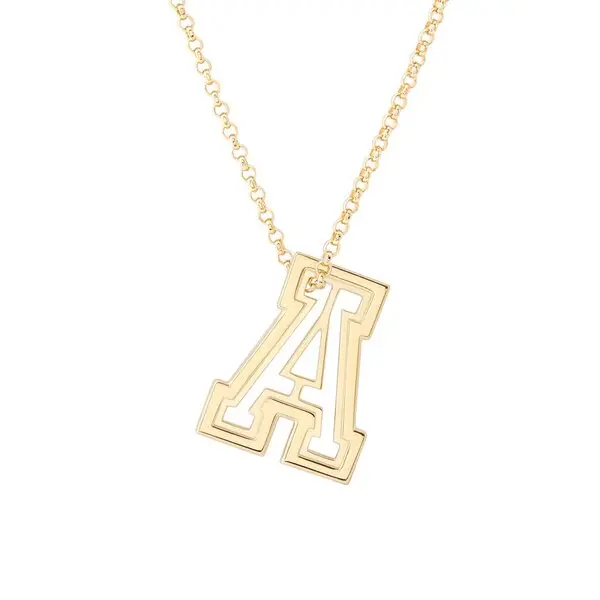 HYE JANE JEWELRY Varsity Initial Necklace - Gold