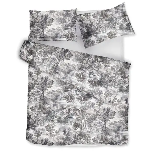 DECOFLUX HOME Grey / White Bedding Set The Lover's Tale Grey - Grey/white