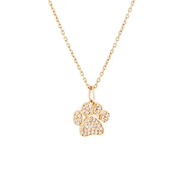 BELINDA JEWELZ Audrey Dog & Cat Paw Necklace - Gold