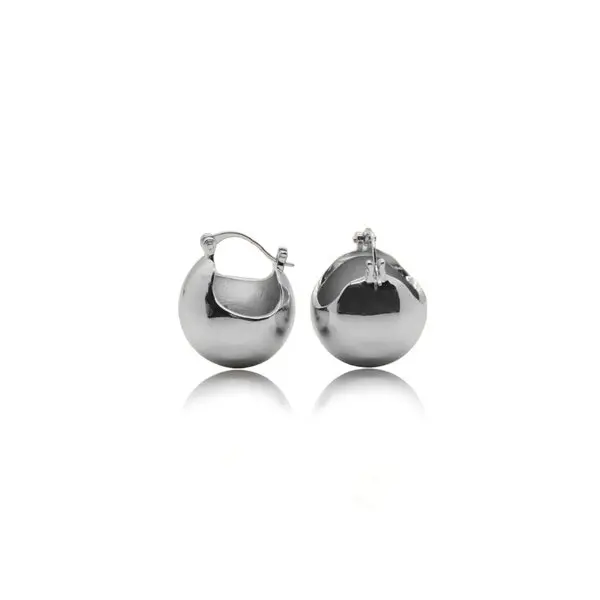 VIEA Maeve Dome Earrings - Silver